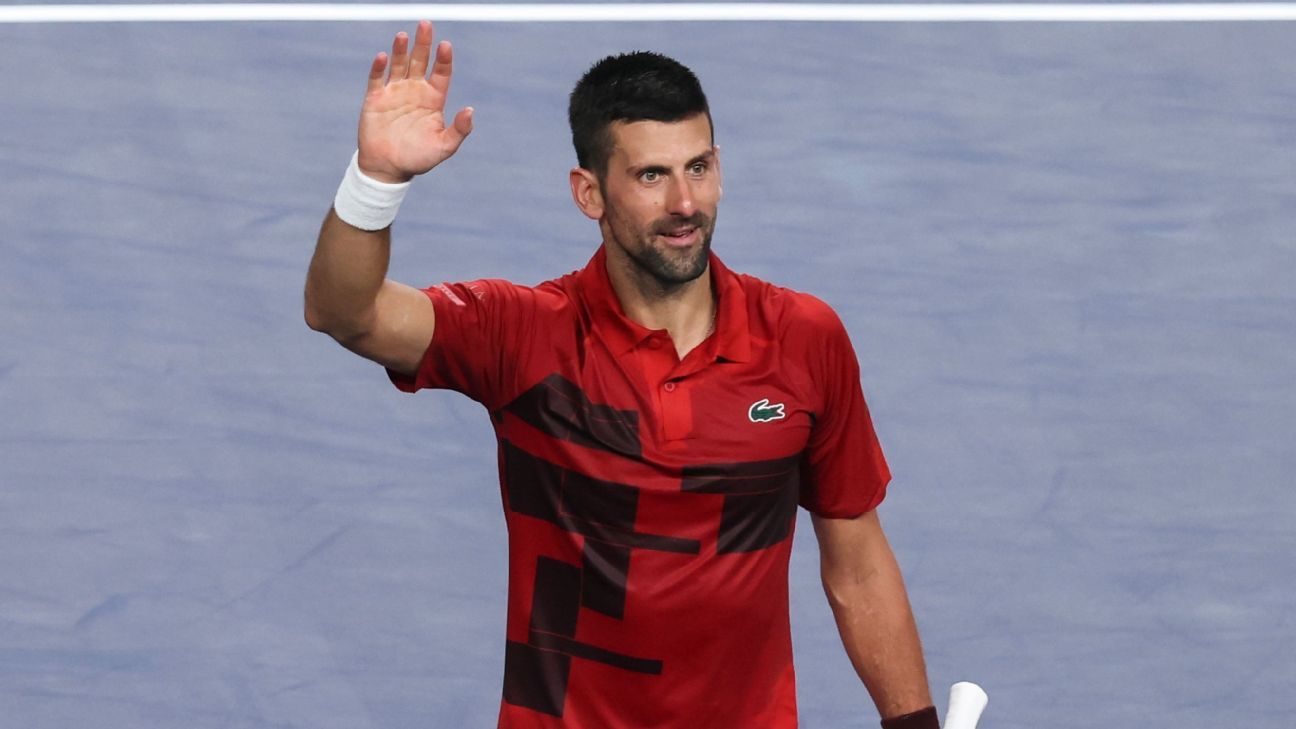 Defending champion Novak Djokovic pulls out of Paris Masters - ESPN