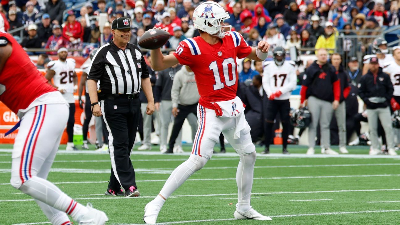 Drake Maye's 1st start 'definitely encouraging' despite Pats loss - ESPN