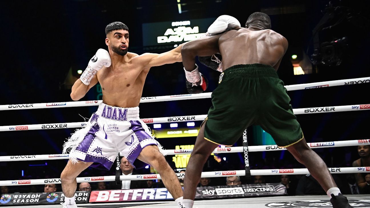 Adam Azim beats Ohara Davies with eighth-round knockout - ESPN
