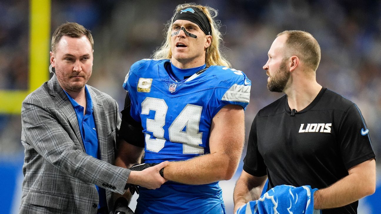 Lions win big but lose LB Alex Anzalone (forearm) for 6-8 weeks - ESPN