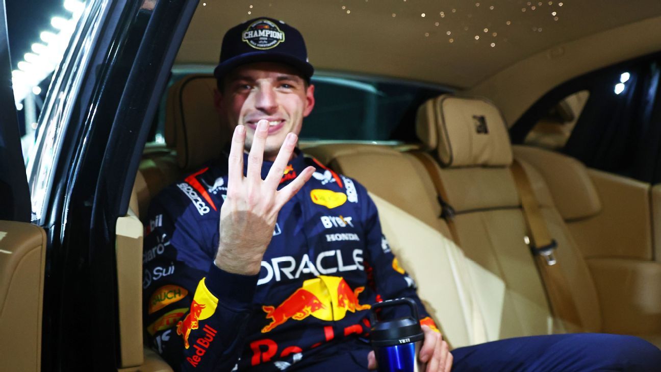 Max Verstappen wins fourth F1 world title in Las Vegas - ESPN Max Verstappen wins fourth F1 world title in Las Vegas - ESPN