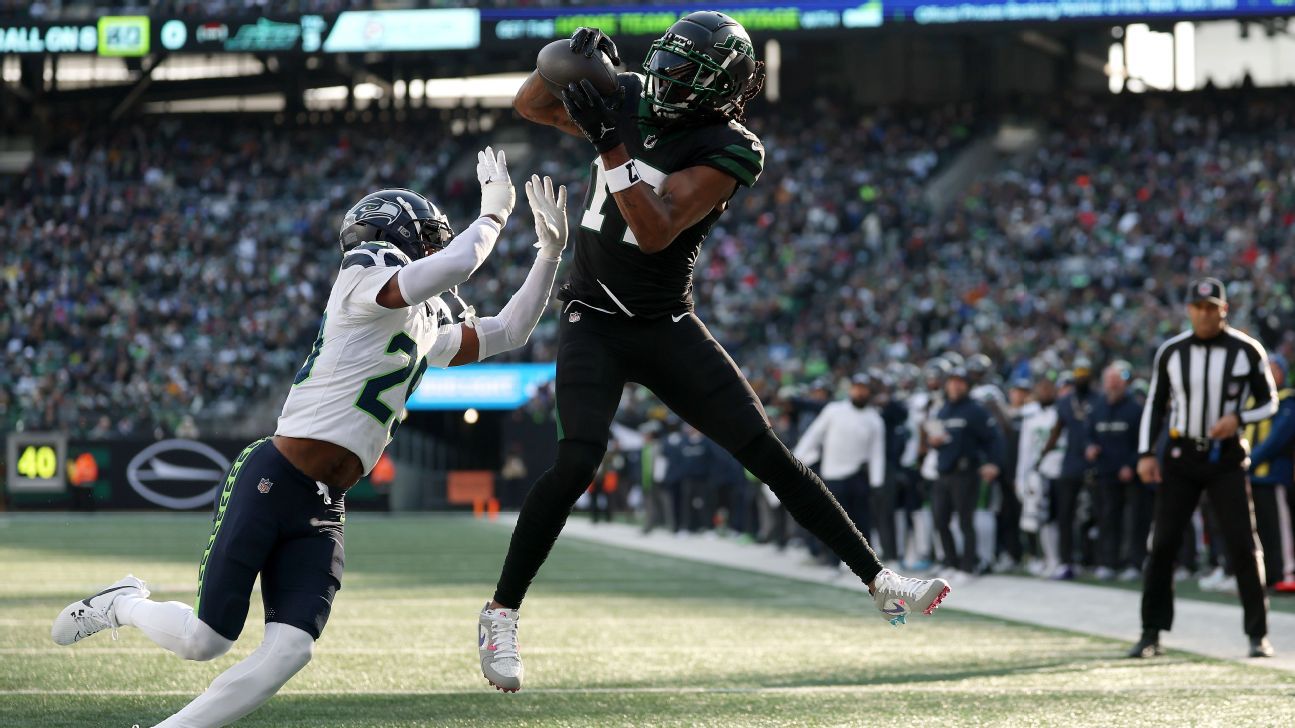 Jets' Rodgers and Adams connect for TD vs. Seahawks - ESPN