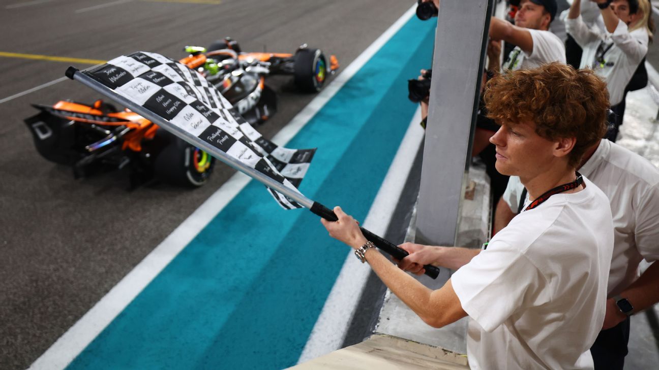 Sinner, presente con Ferrari en la Fórmula 1 de Abu Dhabi - ESPN