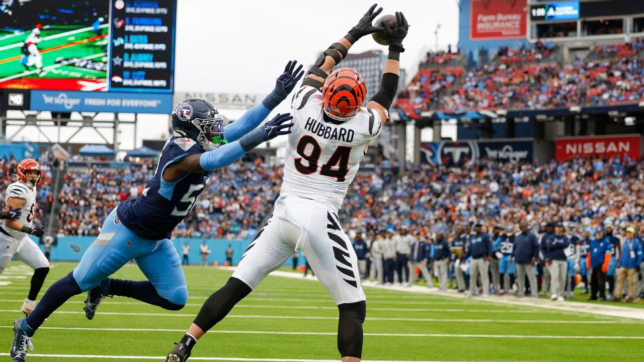 Sam Hubbard se lesionó con Bengals tras anotar touchdown - ESPN