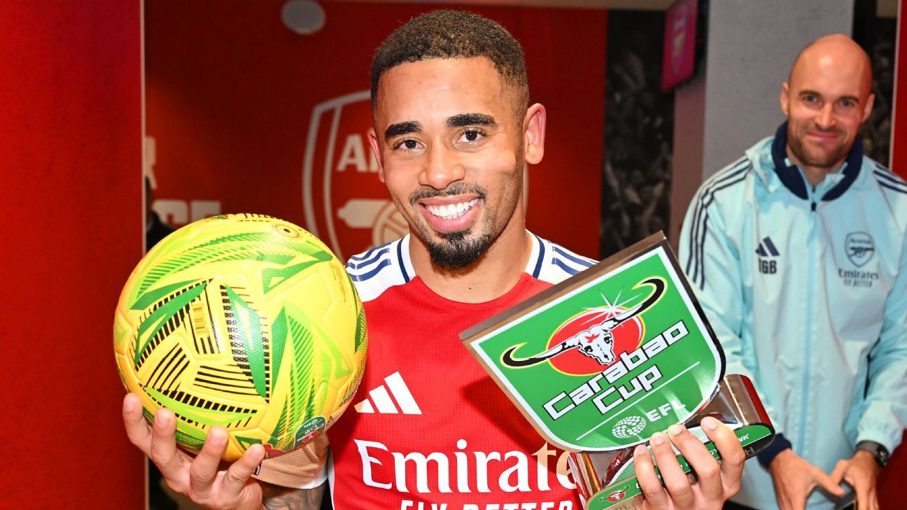 Gabriel Jesus faz primeiro hat-trick pelo Arsenal e volta a marcar 3 ...