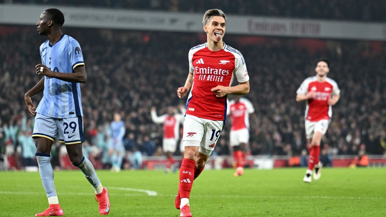 Arsenal marcó dos goles en cuatro minutos y se lo dio vuelta al Tottenham en el clásico - ESPN