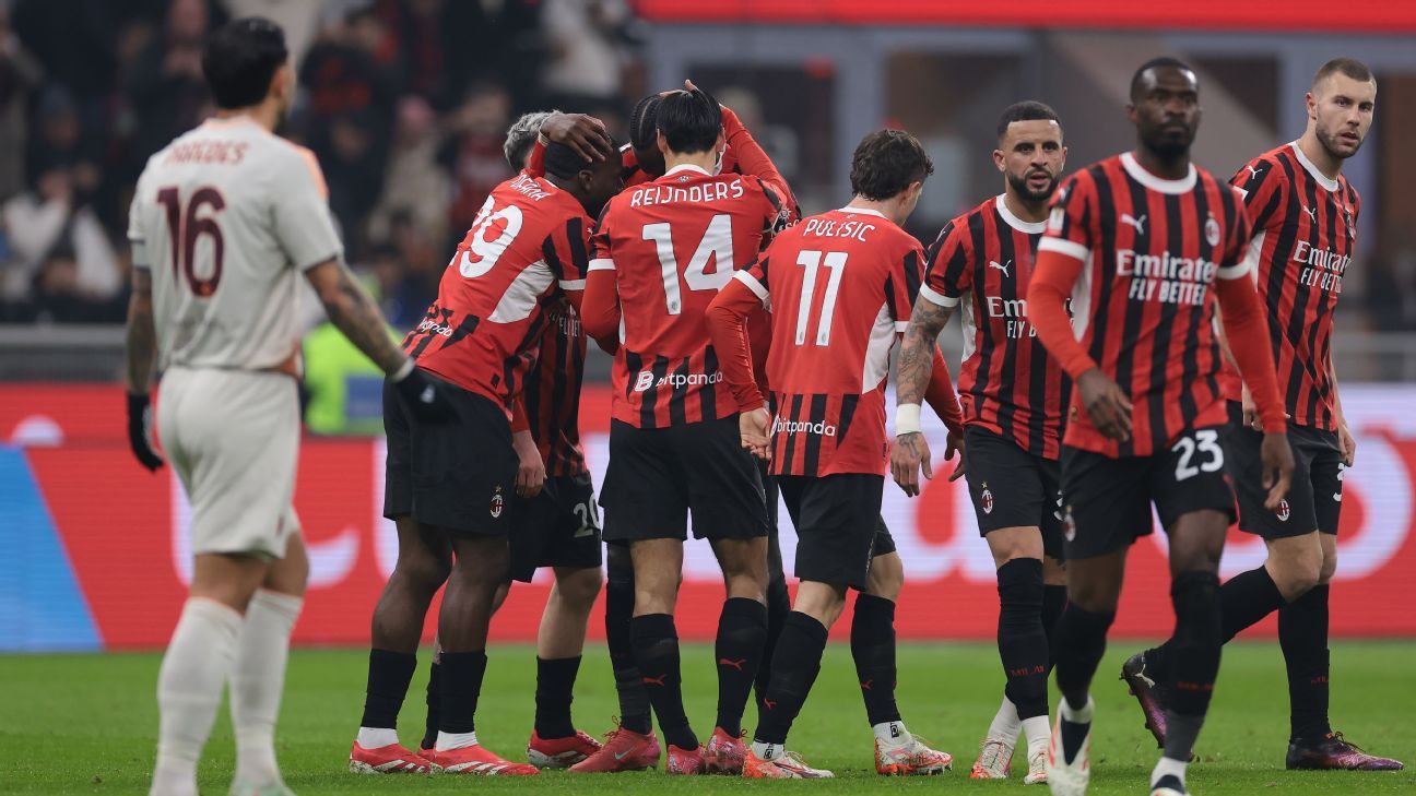 Milan eliminó a Roma y se metió en semis de la Copa Italia - ESPN