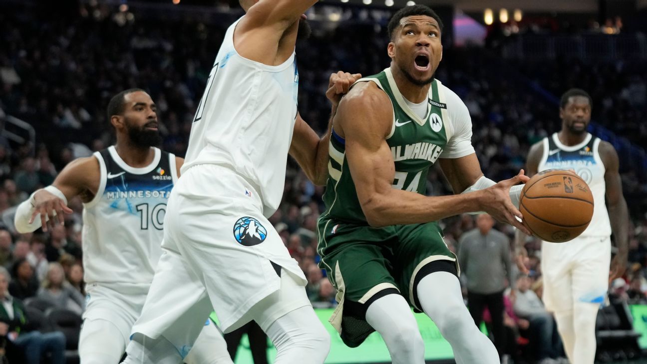 Giannis Antetokounmpo posts triple-double as Bucks top Wolves - ESPN