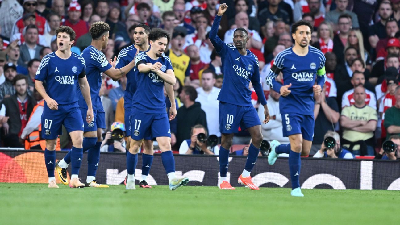 PSG toma ventaja sobre Arsenal en la Champions con gol de Dembélé - ESPN