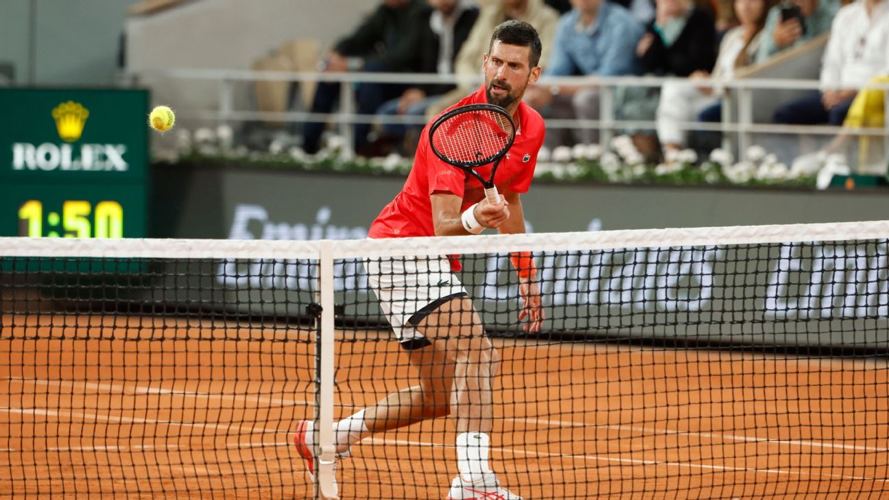 Novak Djokovic vs. Corentin Moutet, horario y cómo ver en vivo la segunda ronda de Roland Garros ...