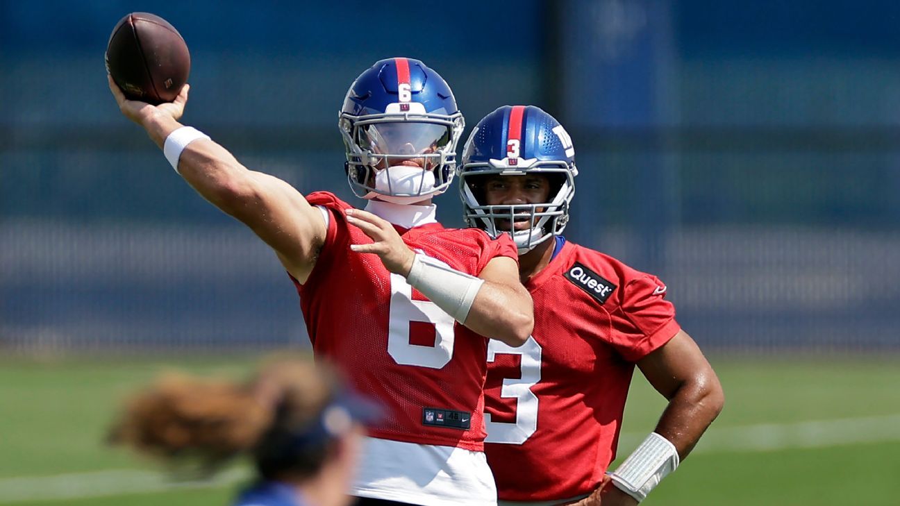Jaxson Dart se encamina a ser suplente de Russell Wilson en Giants - ESPN