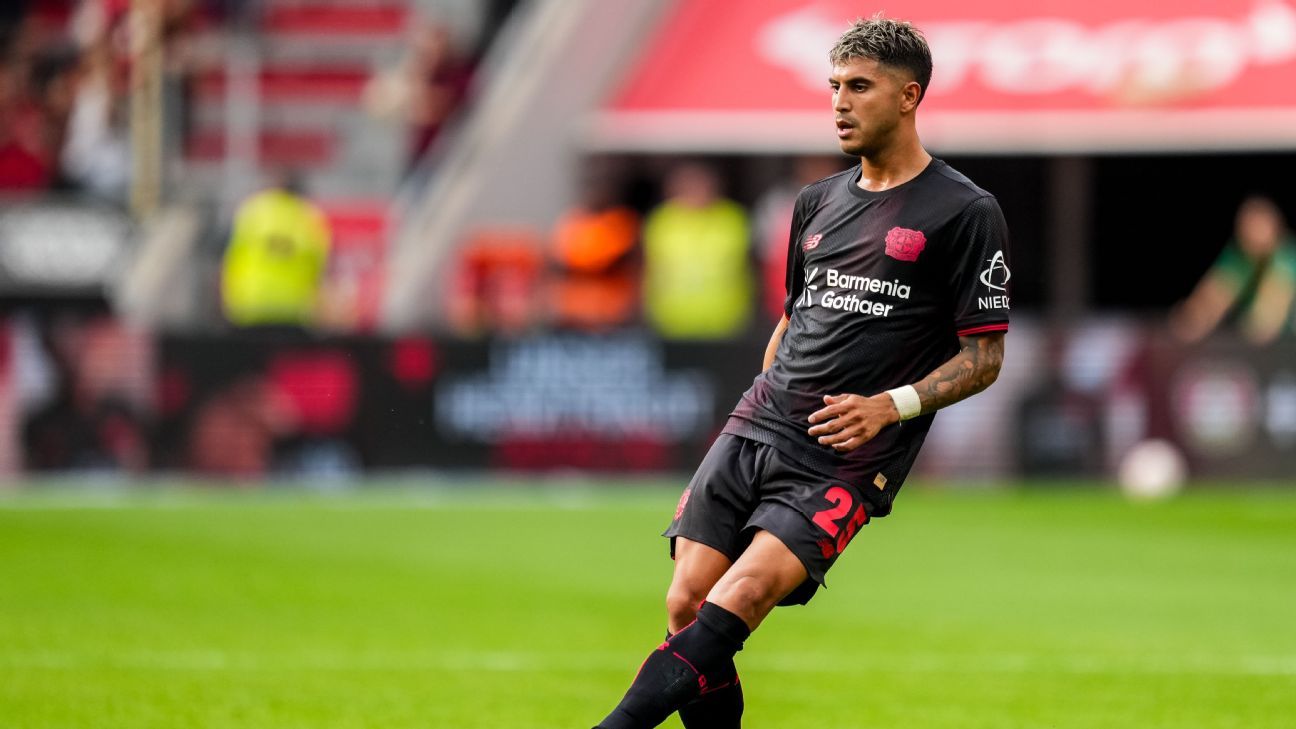 (Video) ¡Malas noticias! Exequiel Palacios pidió el cambio en Bayer Leverkusen - ESPN