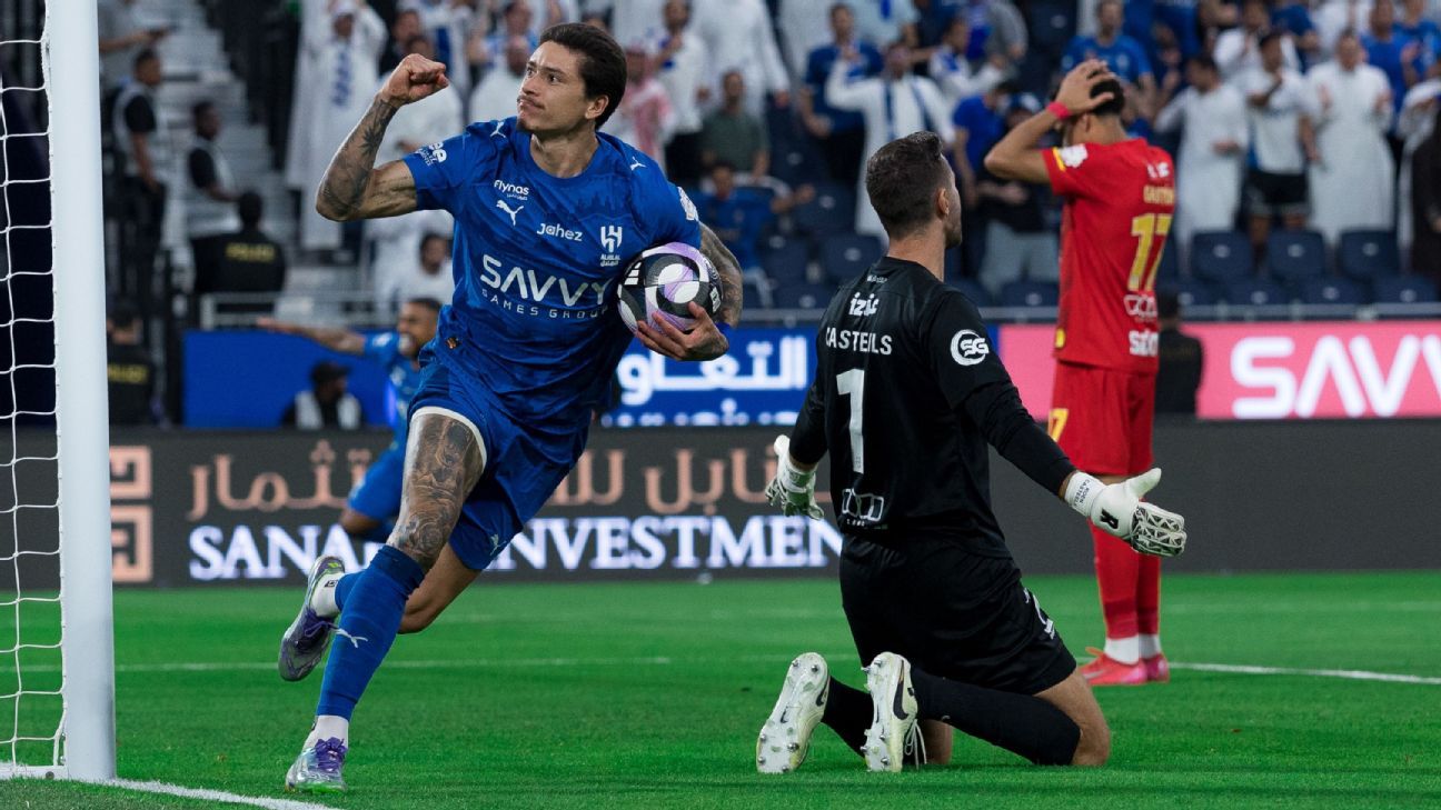 Darwin Núñez marcó su primer gol oficial con Al-Hilal - ESPN