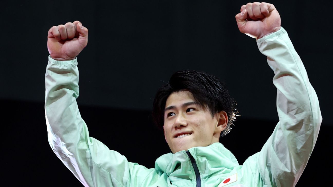 Daiki Hashimoto becomes 2nd male gymnast with 3 world AA's - ESPN