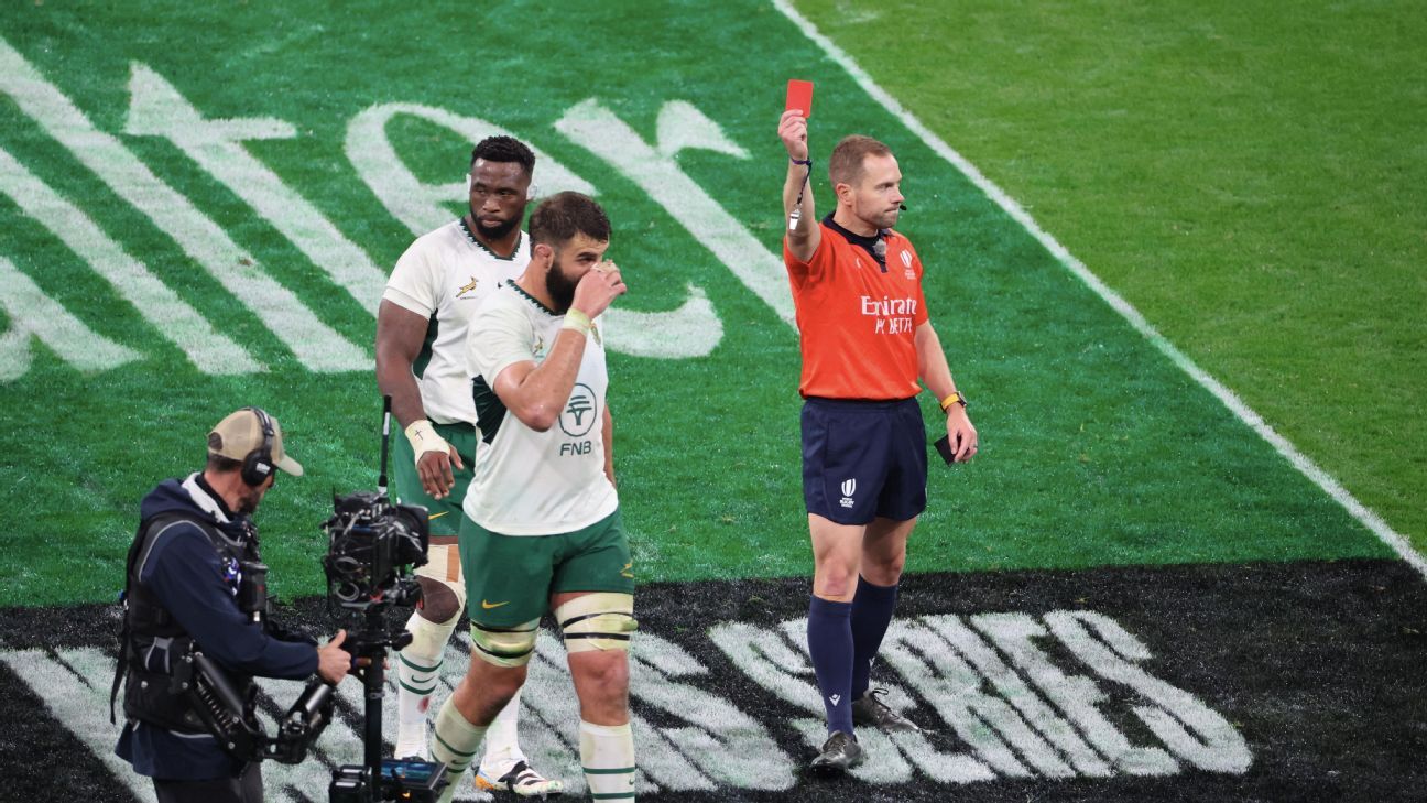 Springboks' Lood de Jager receives four-match ban after red card vs ...
