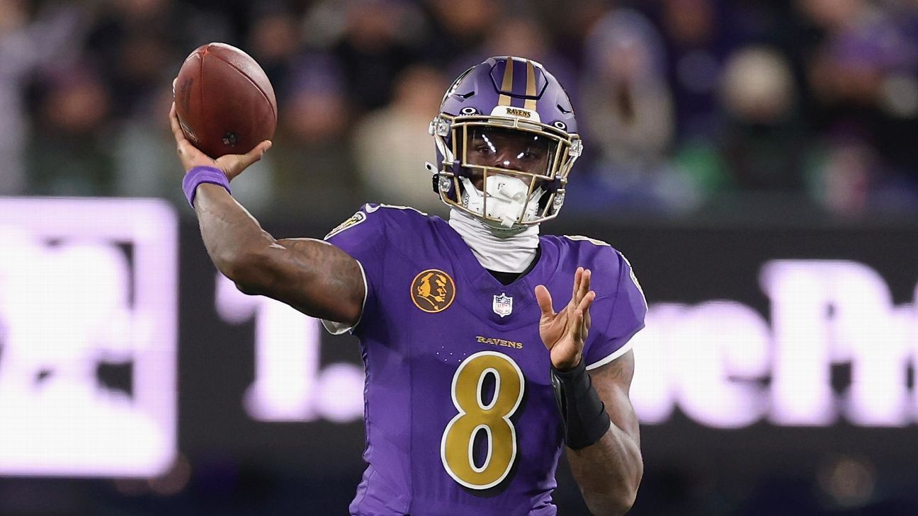 Lamar Jackson será QB de Ravens vs Steelers en juego de AFC Norte - ESPN