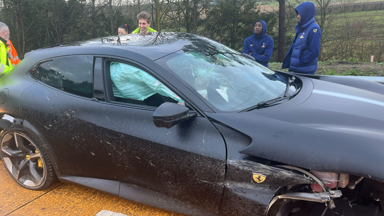 Tottenham's Kolo Muani 'fine' after car crash ahead of Champions League ...