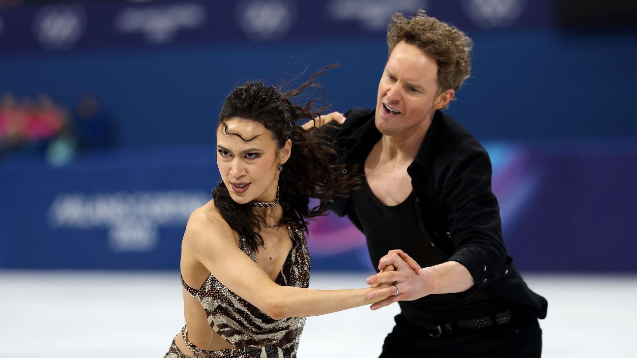 French ice dancers edge US favorites in rhythm dance at Milano Cortina ...
