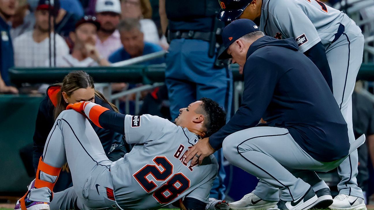 Boricua Báez y pitcher Mize dejan partido de Tigers ante Braves por ...