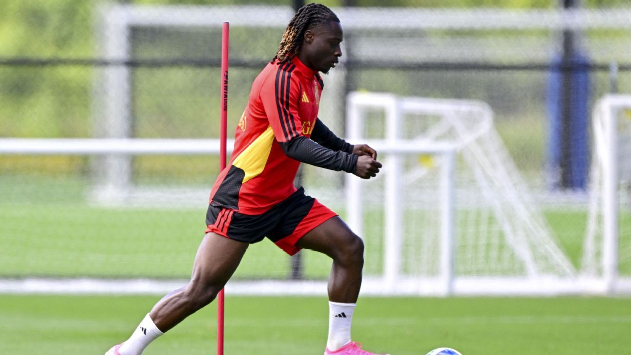 Jérémy Doku eases Belgium concerns after training scare - ESPN