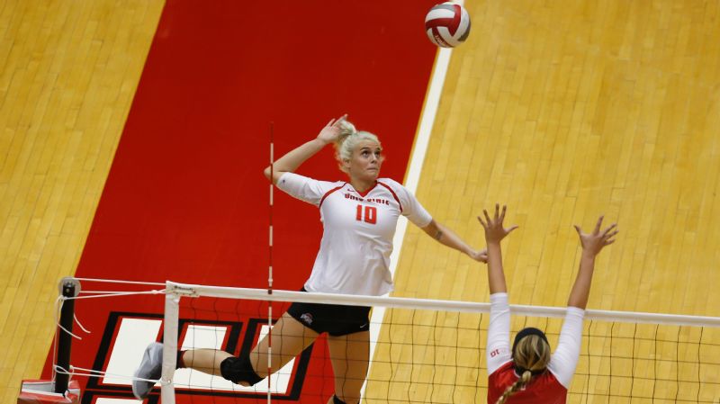 2016 NCAA volleyball -- It's Ohio State's Taylor Sandbothe vs. Kansas ...